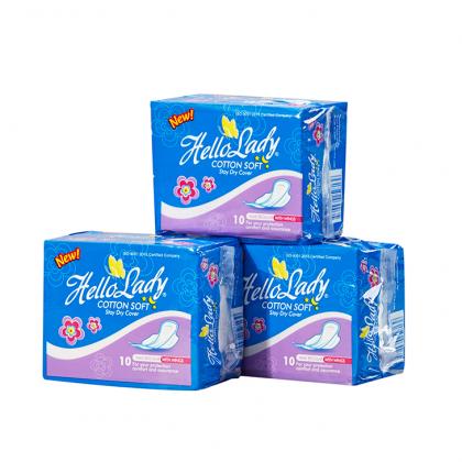 Hello Lady Maxi Feminine Pads with Wings Regular Absorbency ...